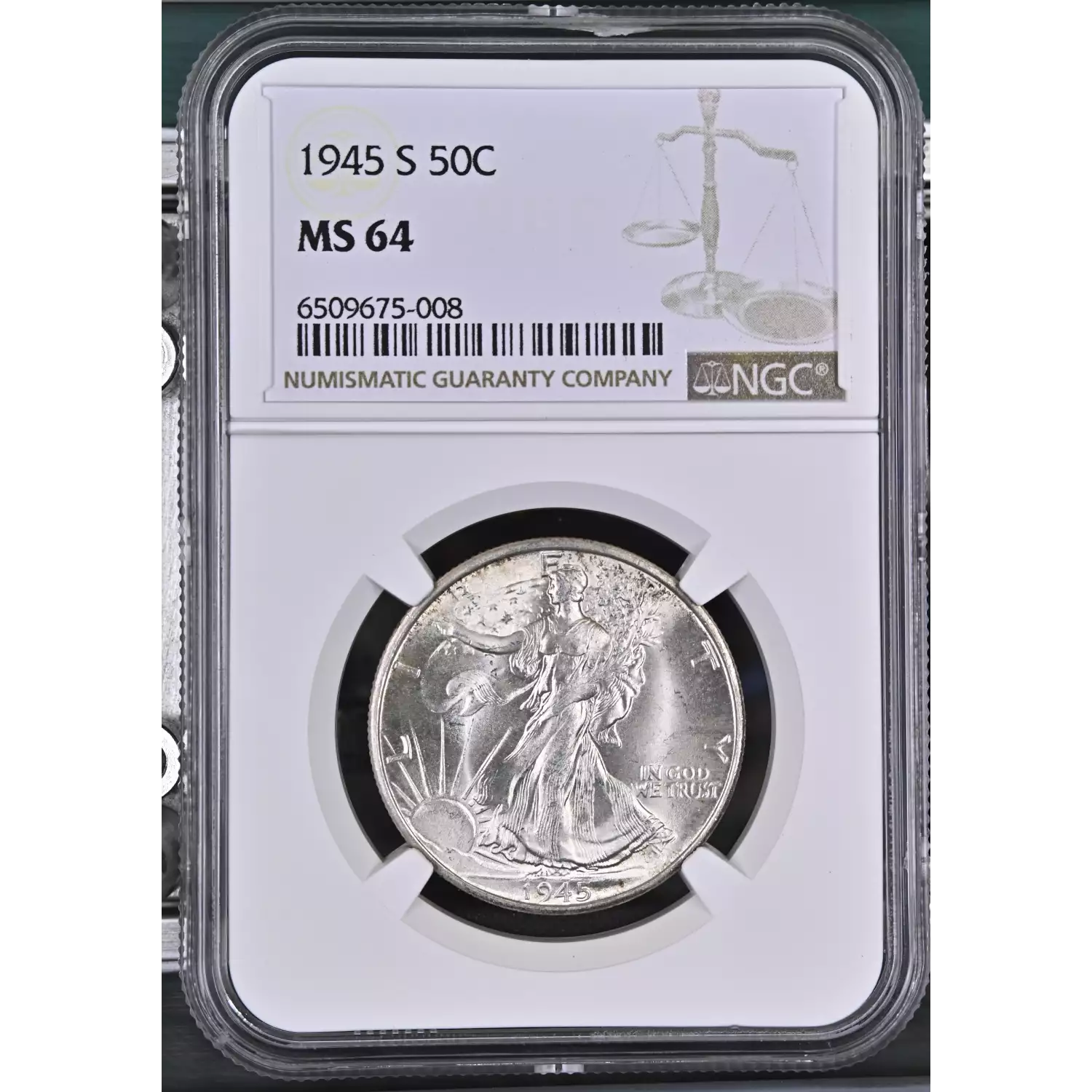 1945-S Half Dollars Liberty Walking NGC MS-64 - Copper State Coin and ...