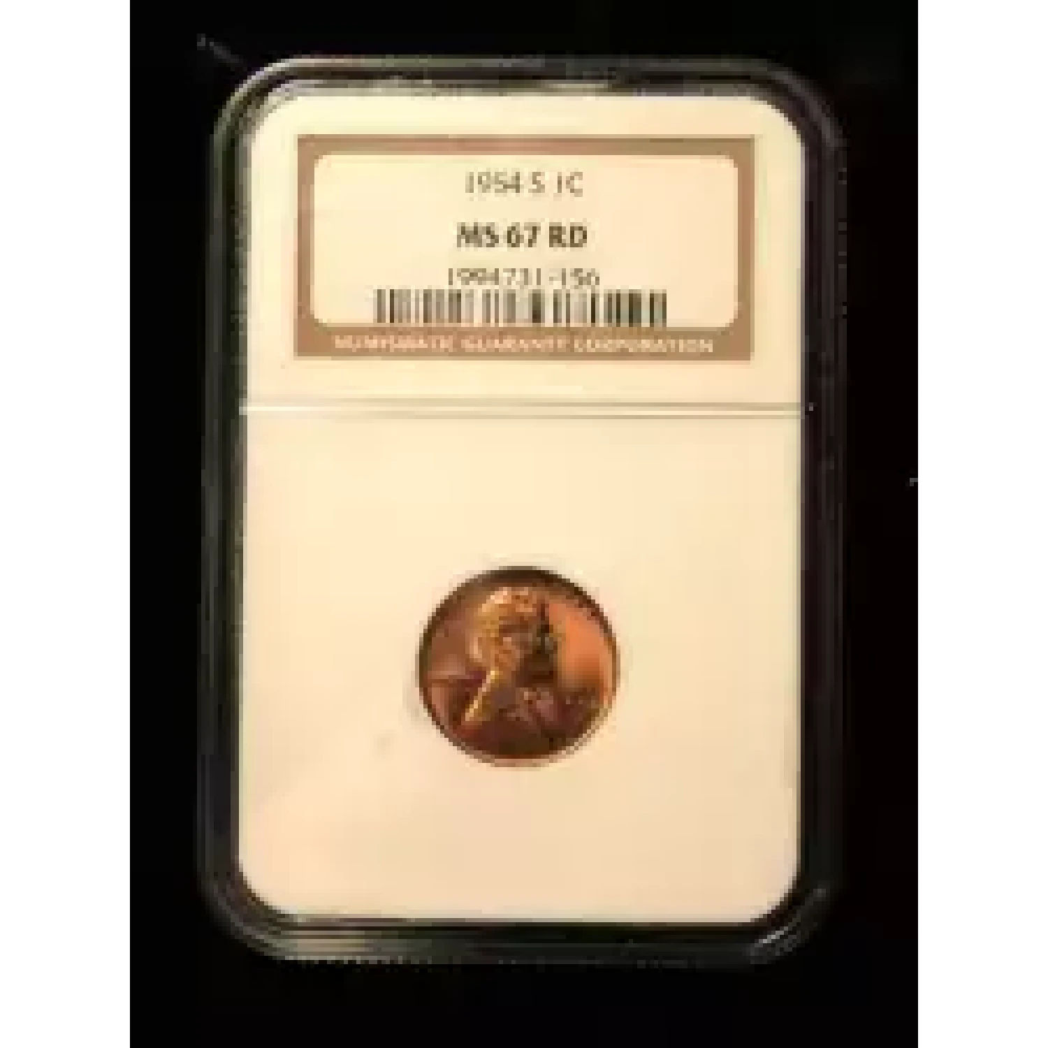 1954-S Small Cents Lincoln, Wheat Ears Reverse NGC MS-67 RD - Copper State Coin and Bullion