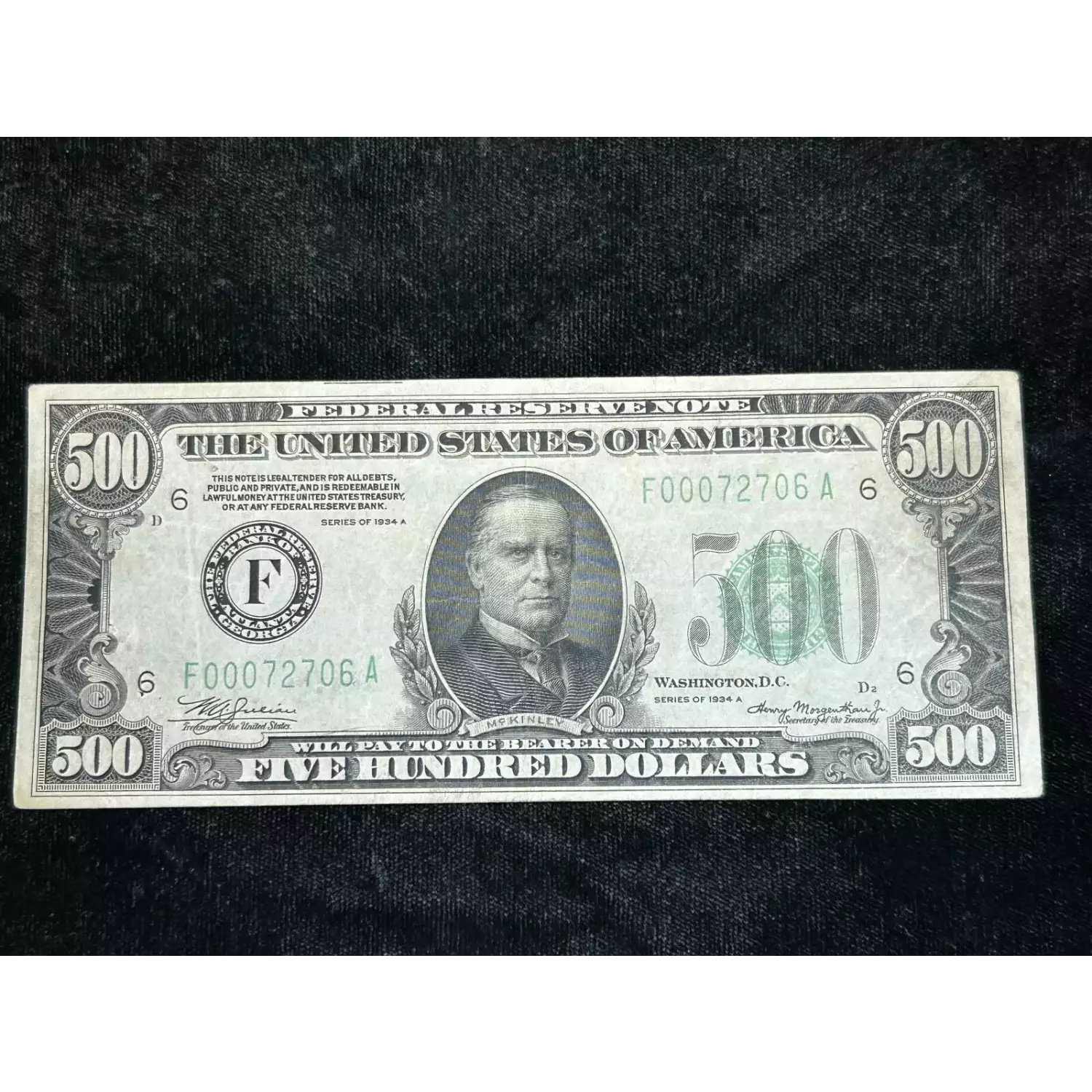 $500 1934-A. High Denomination Notes 2202-B - Copper State Coin and Bullion